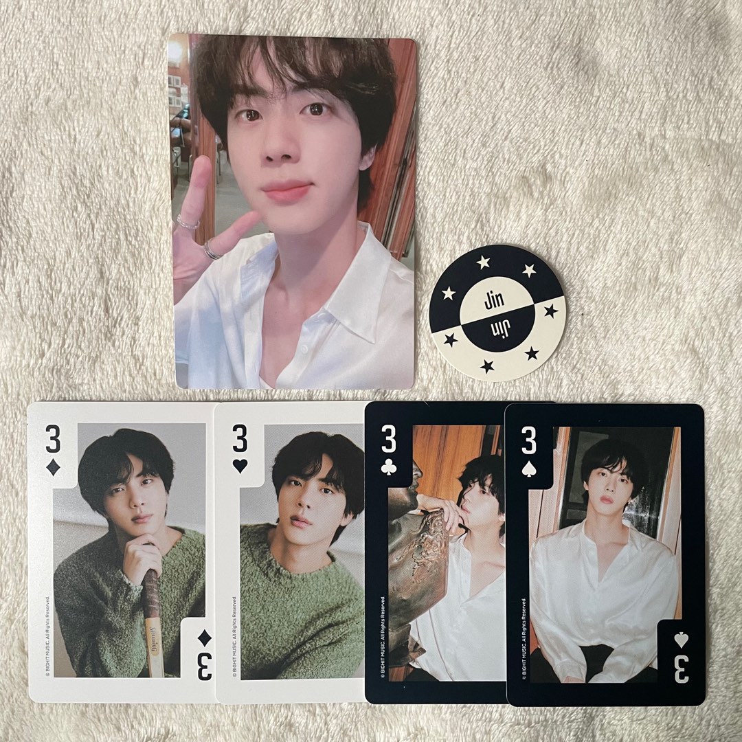 [WTS] BTS Jin Army Membership Kit PC, Playing Cards, Chip Sticker Set ...