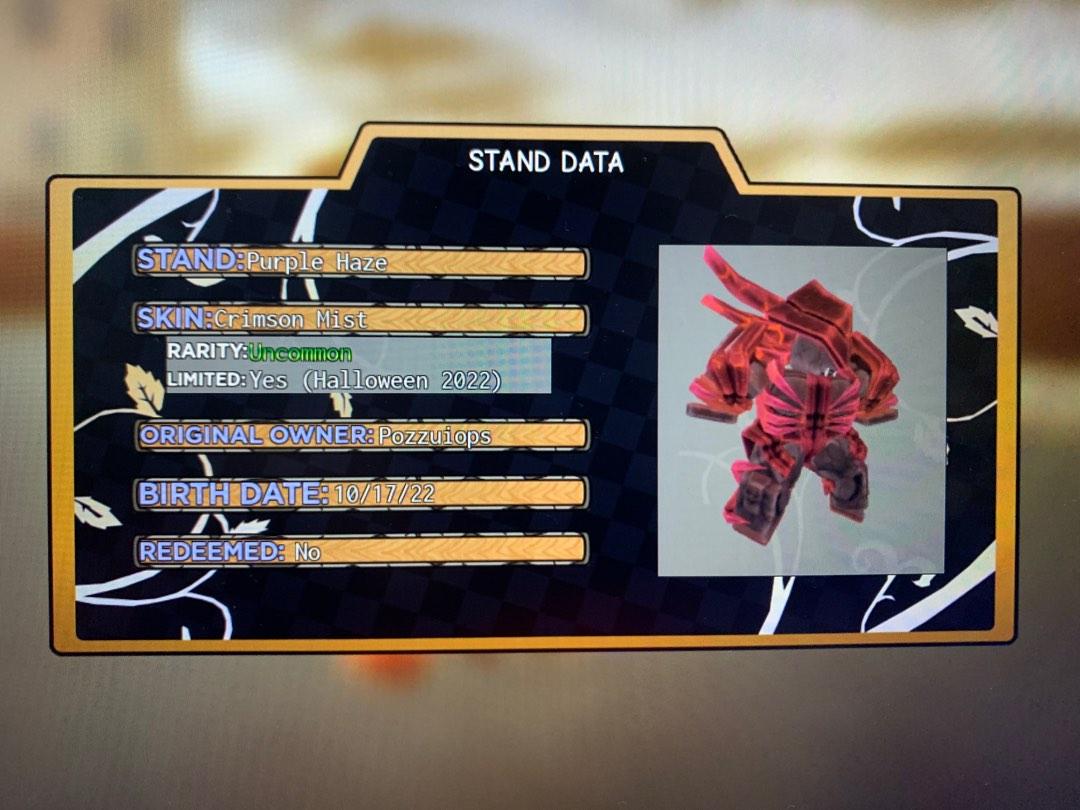 YBA - > Crimson Mist Skin (PH), Hobbies & Toys, Toys & Games on Carousell