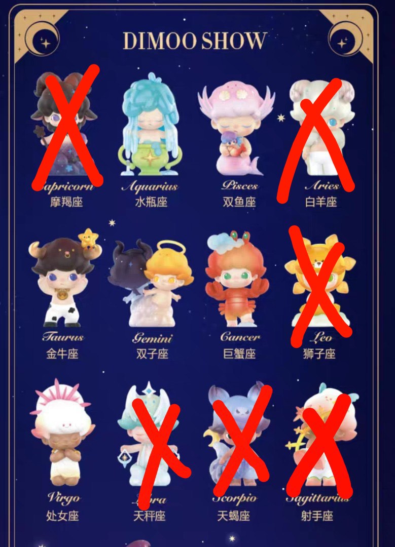 Zodiac Dimoo Series, Hobbies & Toys, Toys & Games on Carousell