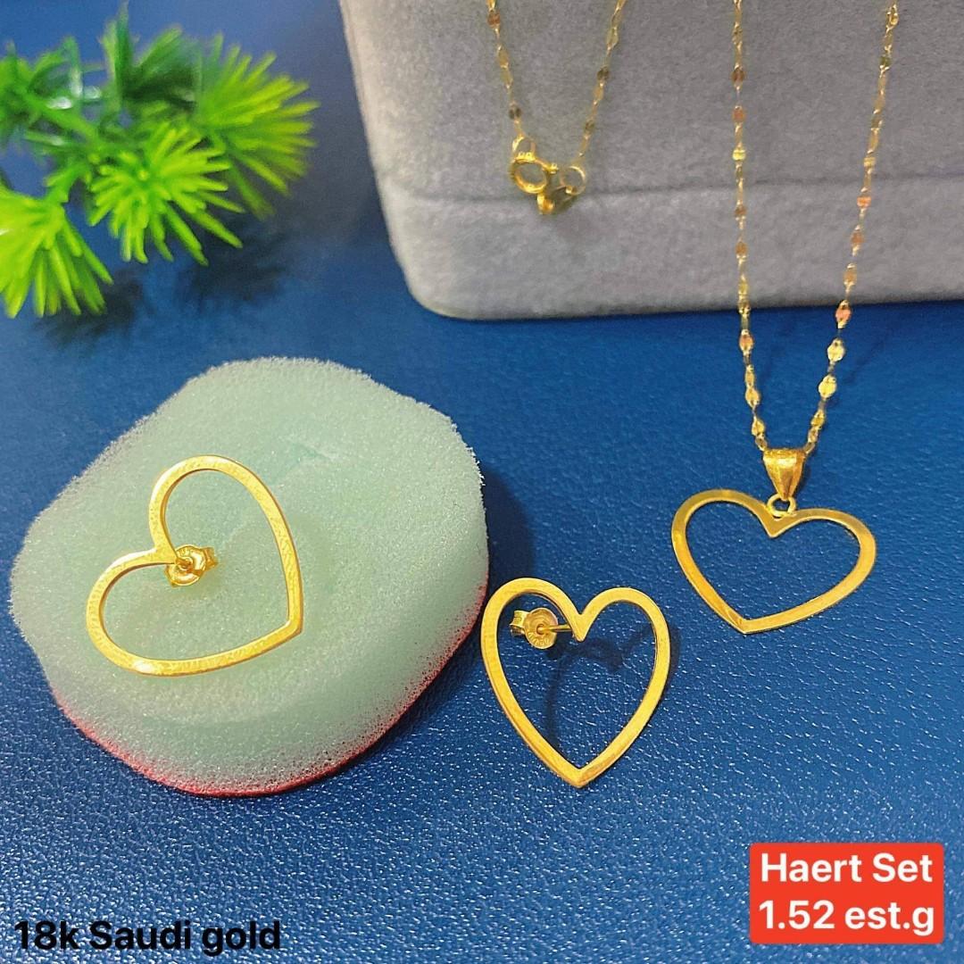18k set saudi gold pawnable, Women's Fashion, Jewelry & Organizers ...