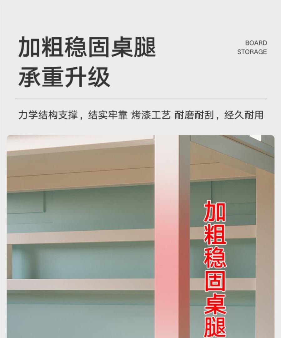 3-Tier Metal Study Table Computer Desk with Pegboard and Book Shelving ...