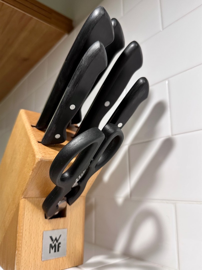WMF Classic Line Knife Block Set - 5 Knifes + 1 Scissors, Furniture ...