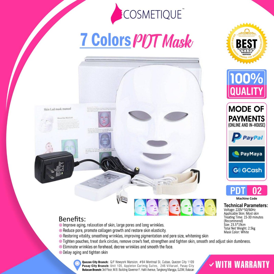 7 Colors PDT Mask, Beauty & Personal Care, Face, Face Care on Carousell