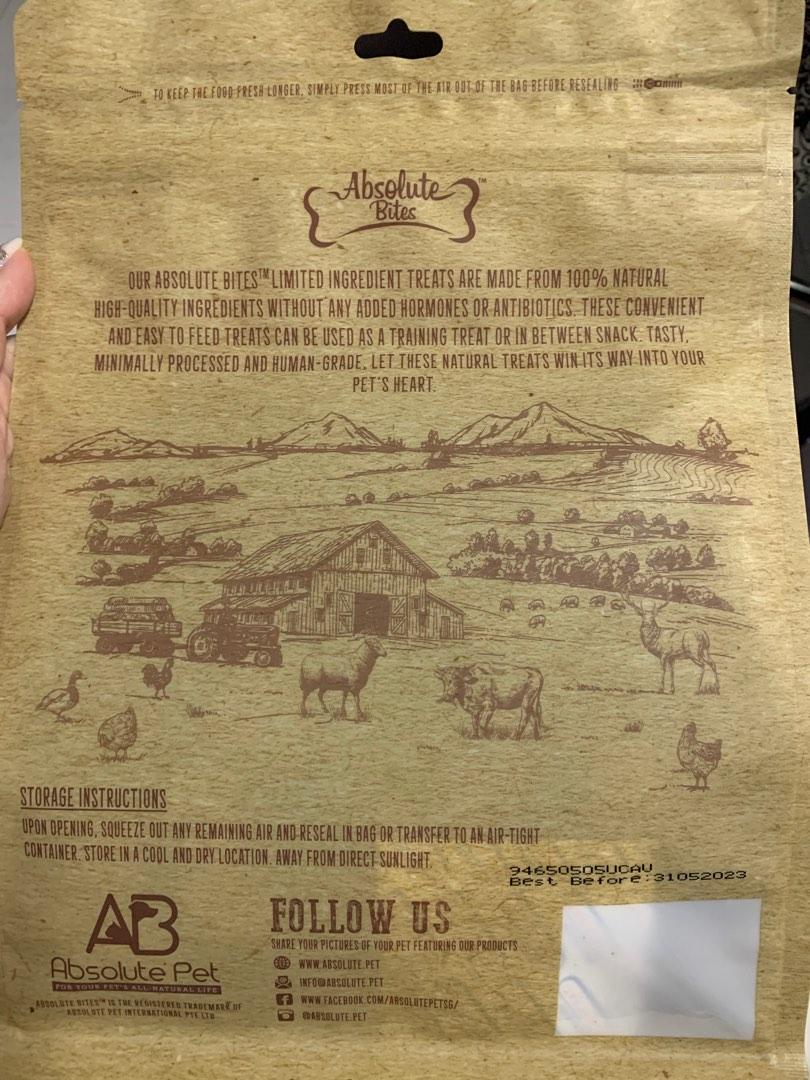 Absolute bites (Air dried beef roast), Pet Supplies, Pet Food on Carousell