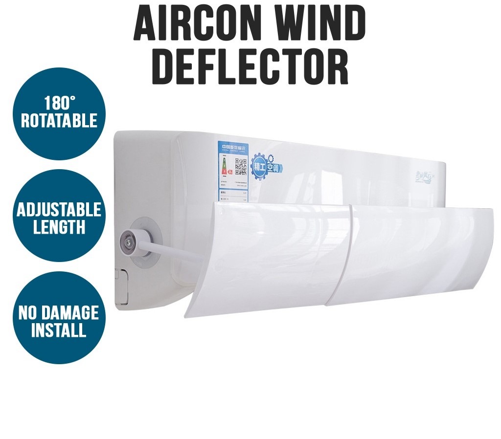 AC Wind Deflector Air Conditioner Anti-Blowing Shield Retractable Cover ...
