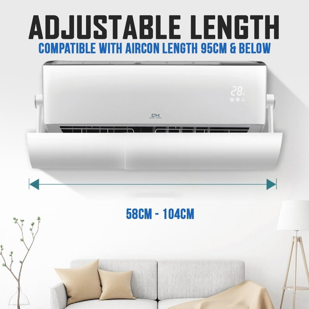 AC Wind Deflector Air Conditioner Anti-Blowing Shield Retractable Cover ...