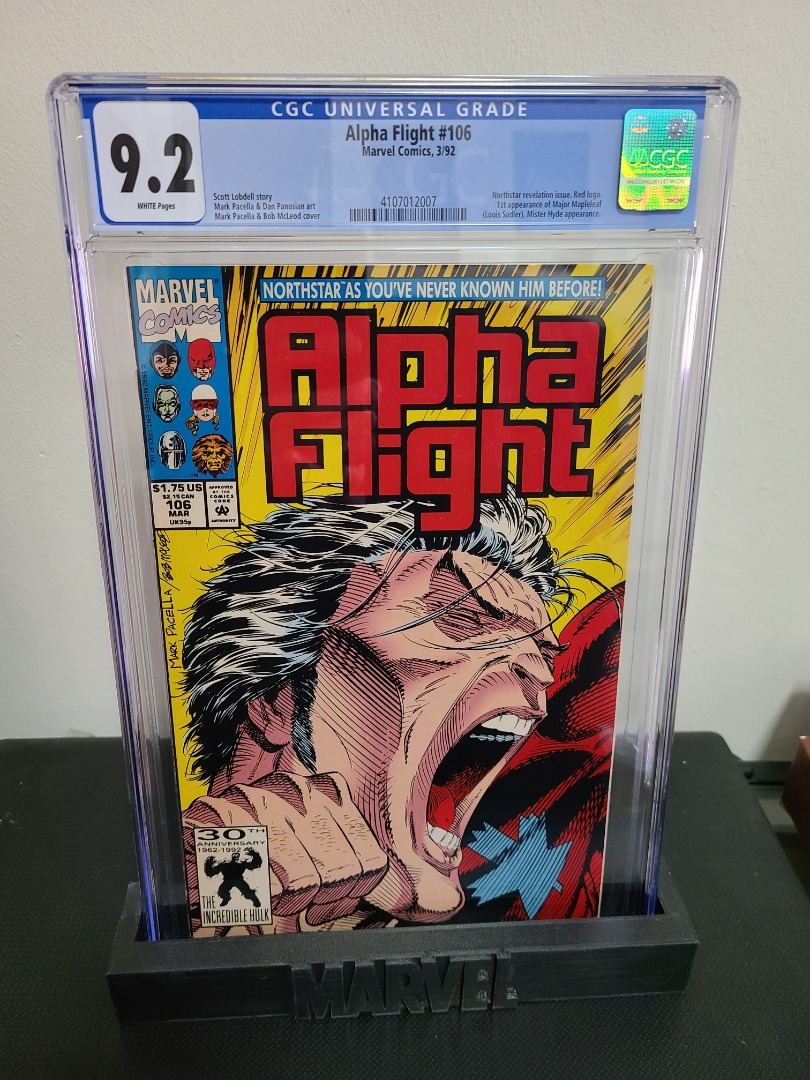 Alpha Flight #106 CGC NM- 9.2 -First App of Major Mapleleaf, Hobbies ...