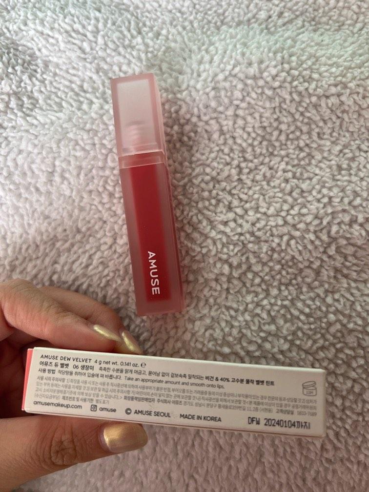 amuse dew velvet lip tint - 06 lively rose, Beauty & Personal Care ...