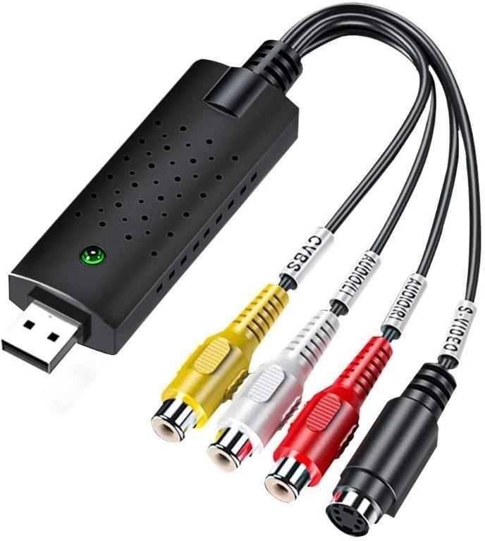 Audio Video Capture Card, Plug & Play USB 2.0 VCR VHS to DVD Converter ...