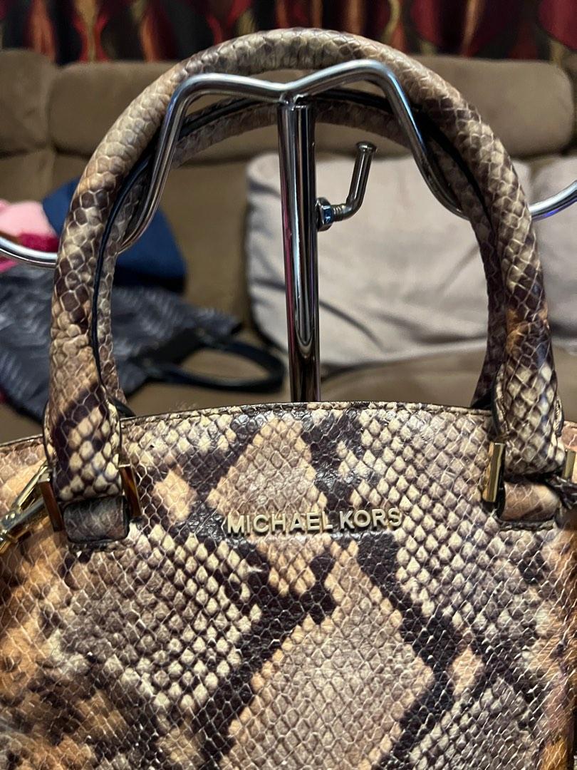 AUTH MK MICHAEL KORS SNAKE 2way bag rare, Luxury, Bags & Wallets on ...
