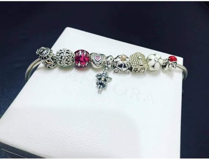 Authentic Pandora Retired Two-tone Charm, Women's Fashion, Jewelry ...