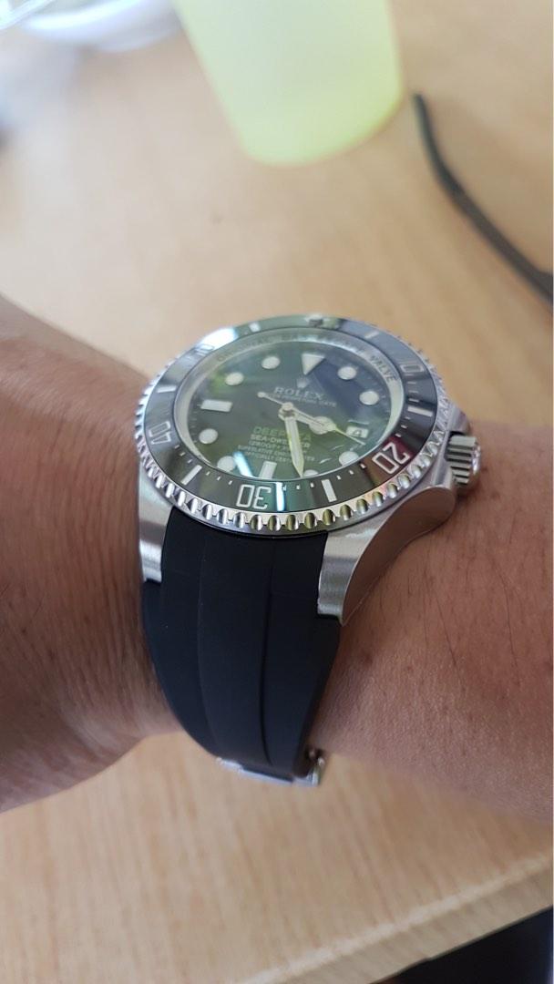 Authentic Rubber B for Rolex Deepsea, Luxury, Watches on Carousell