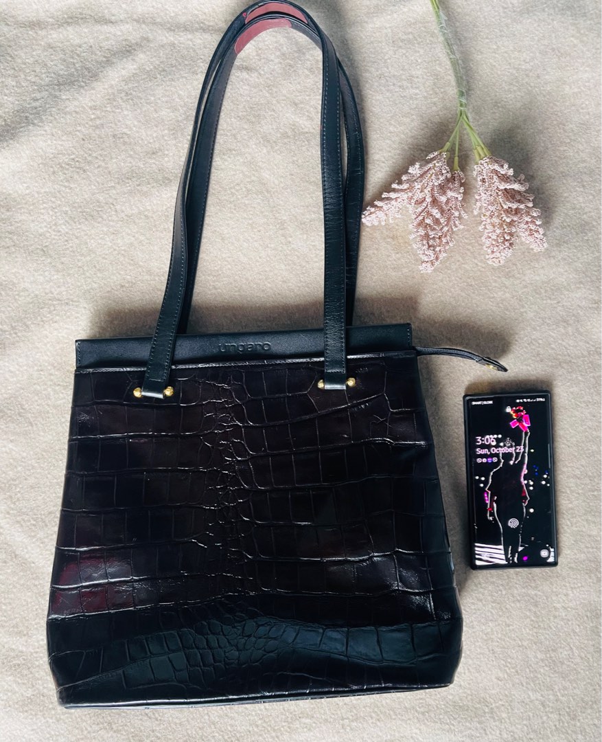 Authentic Ungaro Tote Alligator Leather Bag, Women's Fashion, Bags ...