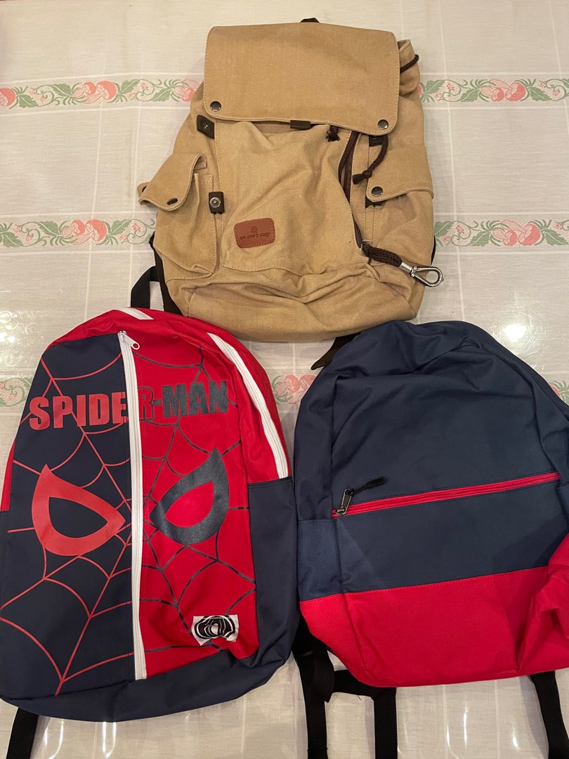 Backpacks children and adults, smiggle, owl, Spider-Man, Men's Fashion ...