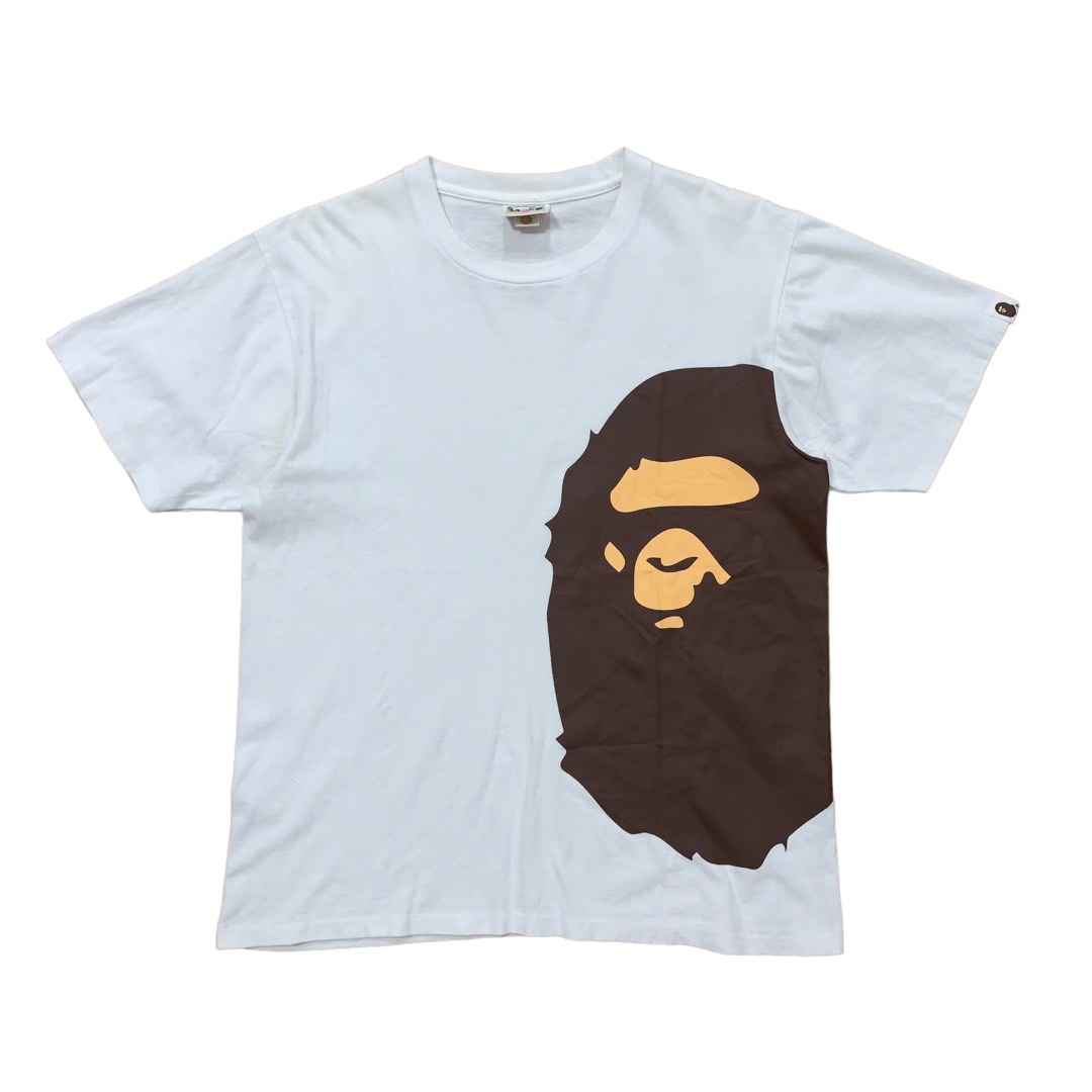 Bape Big Side Ape Head Logo Tee (Authentic), Men's Fashion, Tops & Sets ...