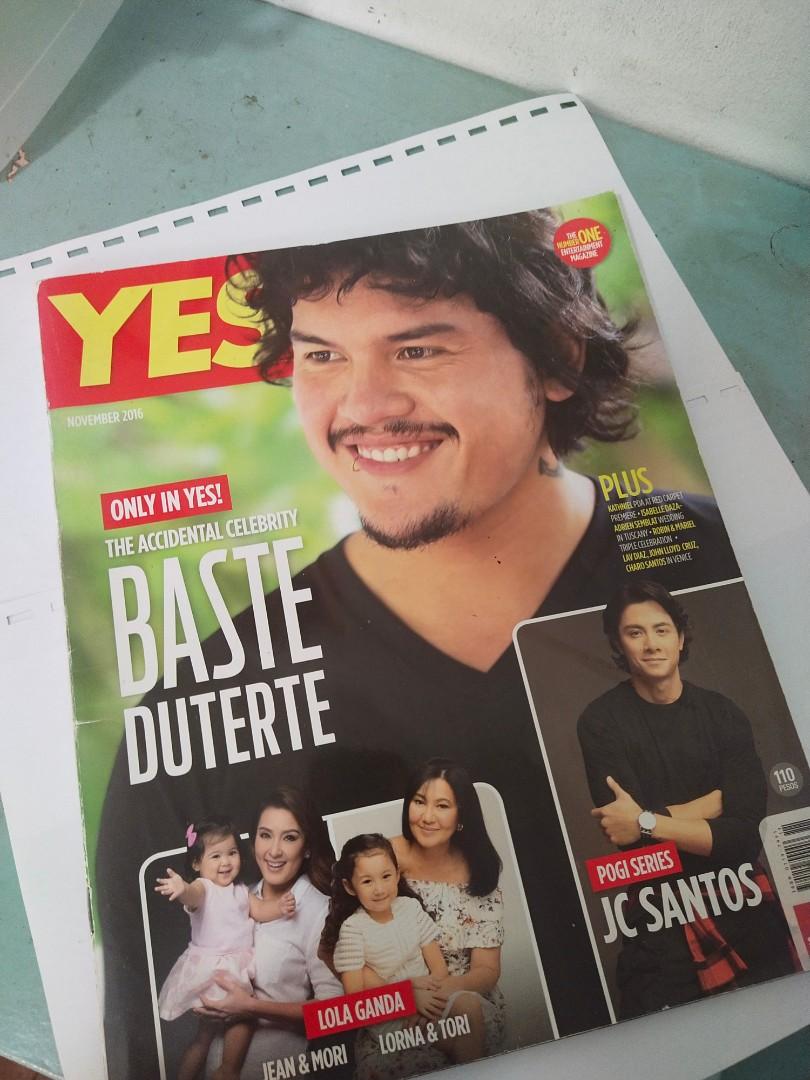 "Baste Duterte" in YES! magazine/Nov.2016 issue/Nice issue!, Hobbies ...
