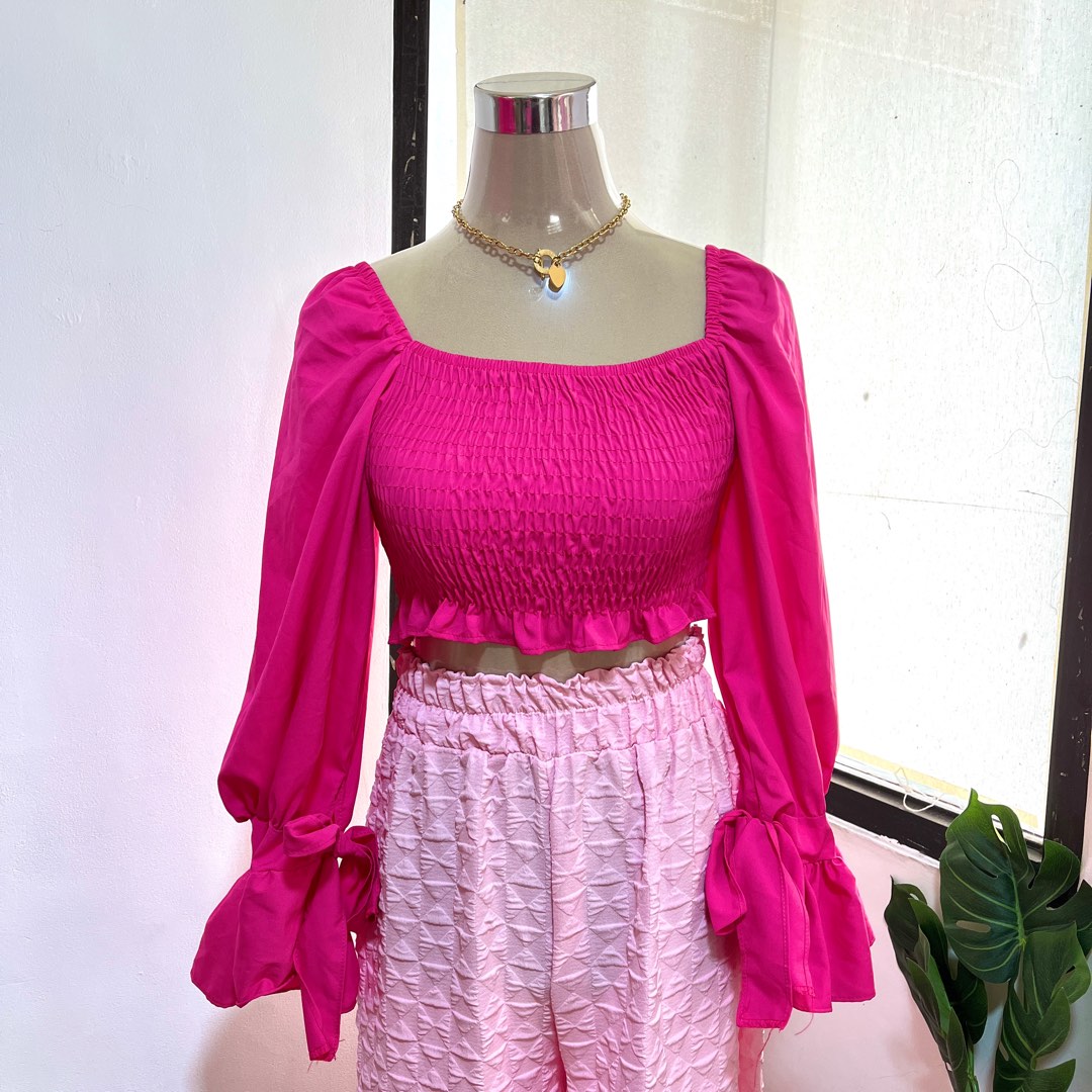 BKK Bangkok BARBIE HOT PINK DEE brand semi formal elegant classy puff ...