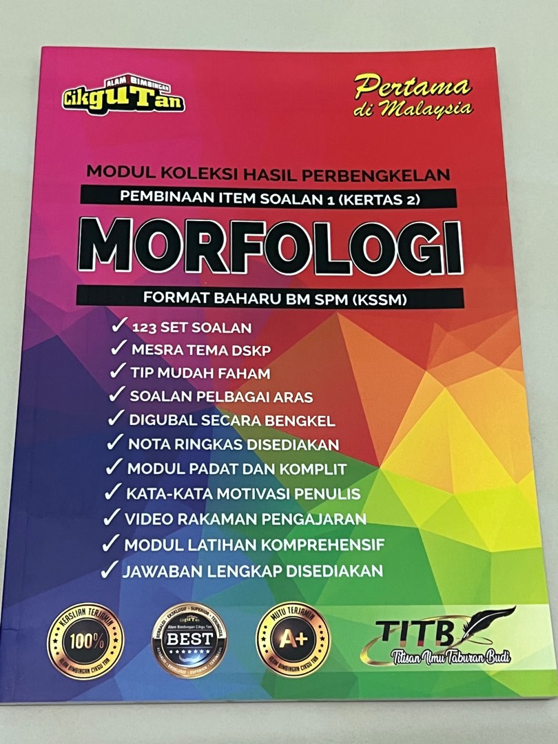 BM MORFOLOGI SPM KSSM, Hobbies & Toys, Books & Magazines, Textbooks on ...