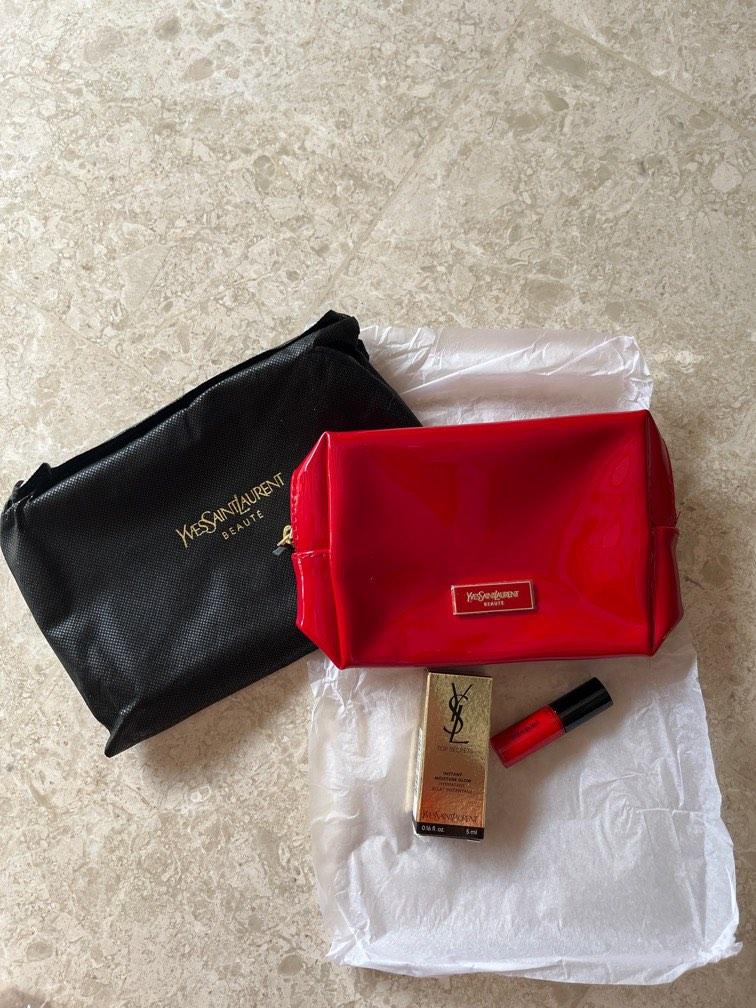 BN YSL Beaute Red Vinyl Pouch, Women's Fashion, Bags & Wallets, Purses ...