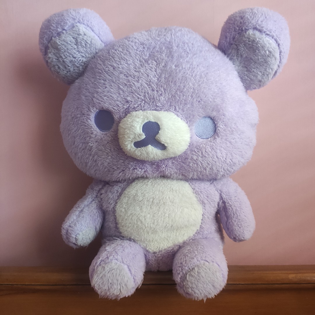 BNWT San-x Jumbo Purple Rilakkuma plush, Hobbies & Toys, Toys & Games ...