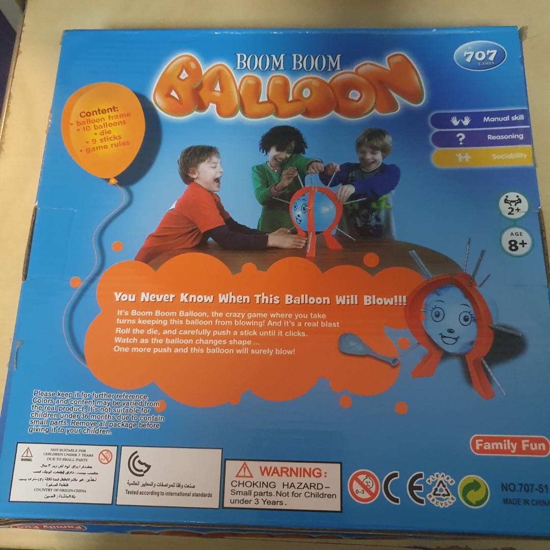 Boom Boom Balloon GAME!!, Hobbies & Toys, Toys & Games on Carousell