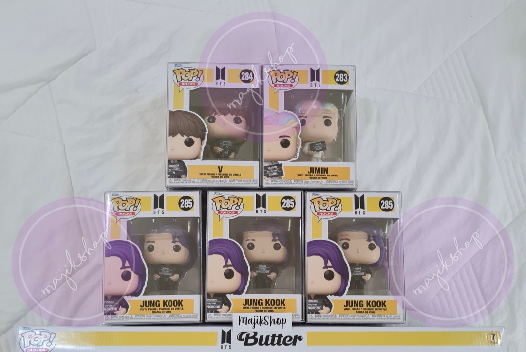 BTS Butter Funko Pop w/ FREE Boss Protector - Jimin, V, Jungkook, Hobbies & Toys, Memorabilia ...