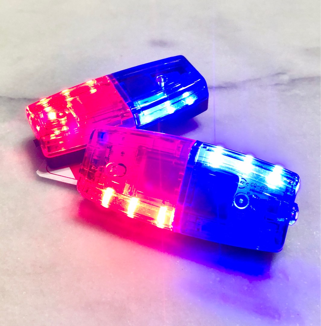 Clip on Warning Light / Red Blue Blinker, Sports Equipment, Bicycles ...
