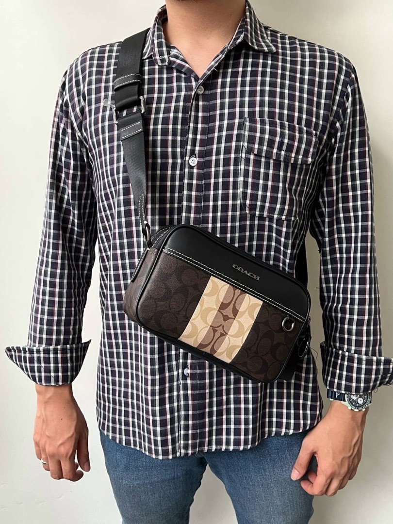 COACH BAG MAN NEW, Fesyen Pria, Tas & Dompet , Tas Selempang di Carousell