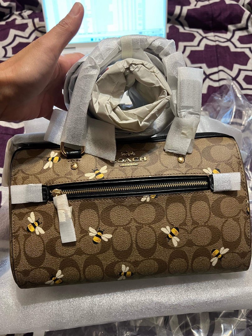coach rowan satchel with bee print, Women's Fashion, Bags & Wallets ...