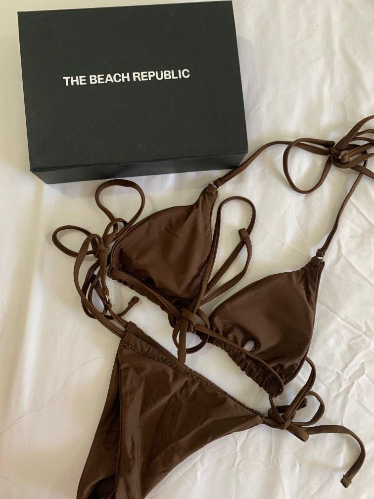 Coco Brown Minimal Bikini Set Womens Fashion Swimwear Bikinis