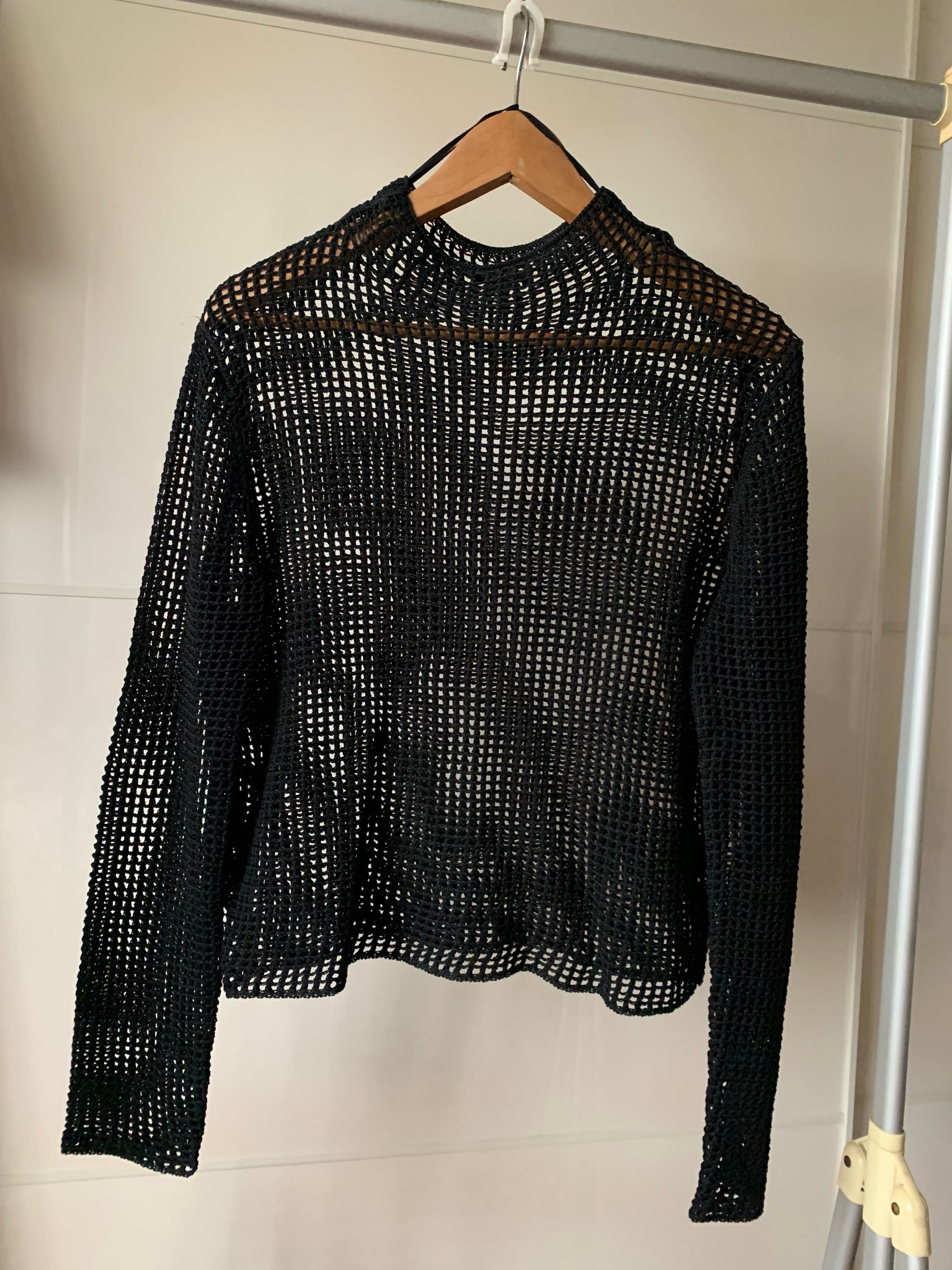 COS black net top, Women's Fashion, Tops, Longsleeves on Carousell