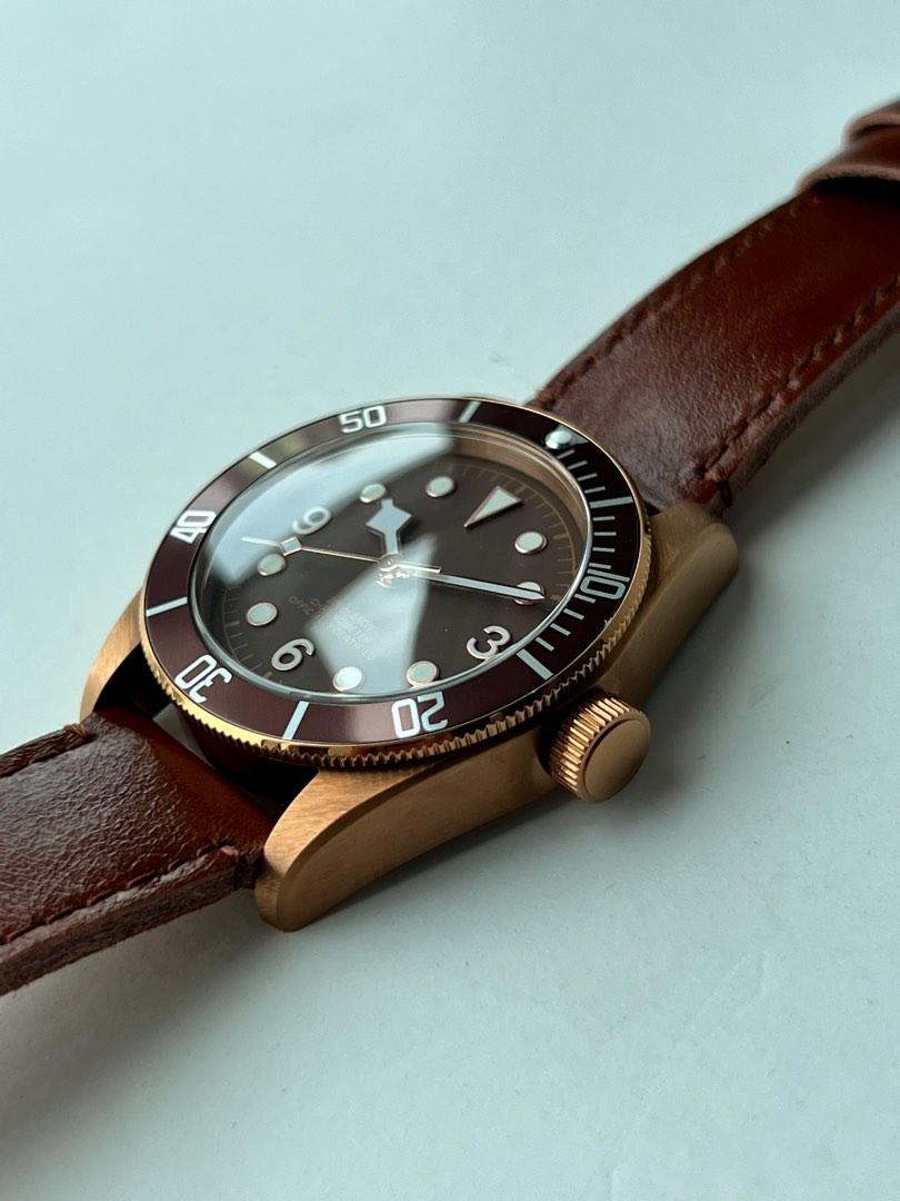 Custom Seiko Mod Bronze Tudor Black Bay, Men's Fashion, Watches ...