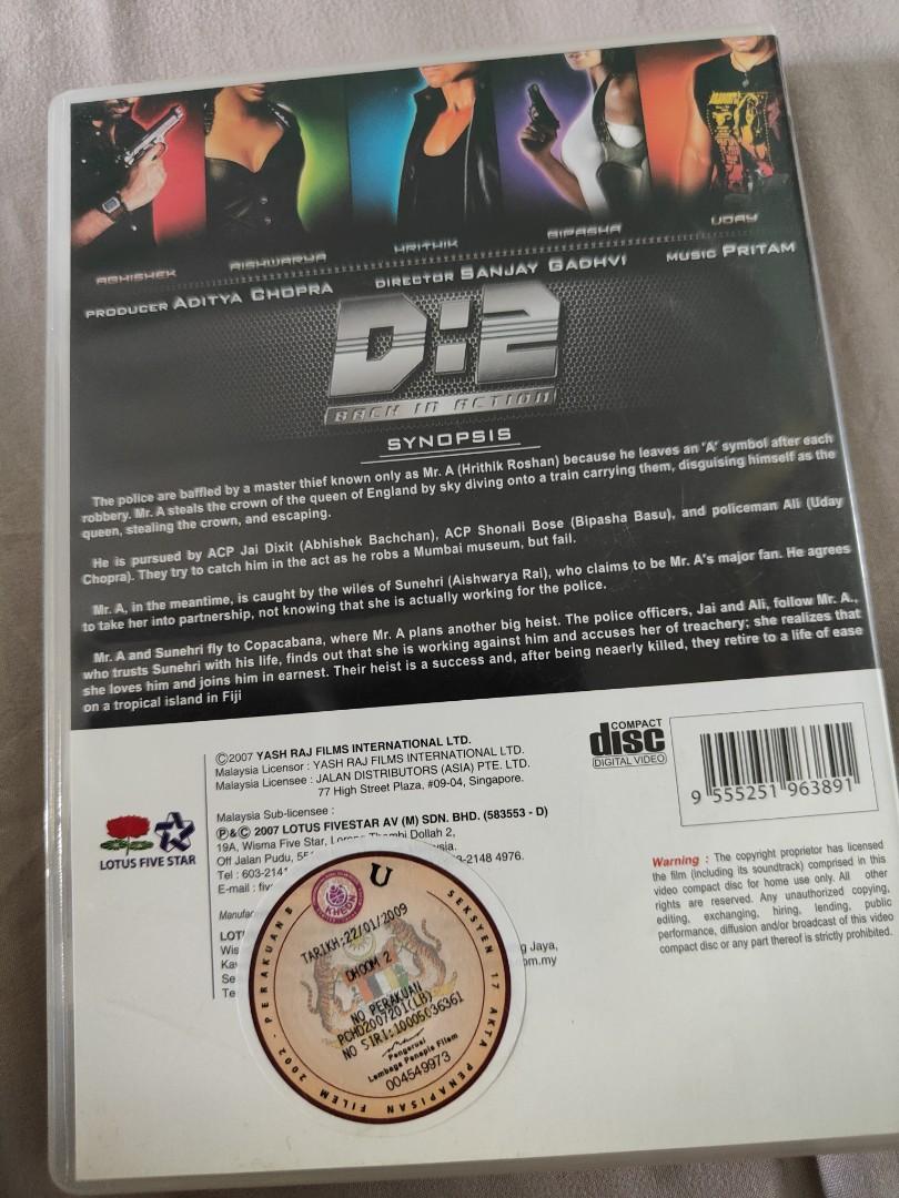 DHOOM 2 Hrithik Roshan VCD, Hobbies & Toys, Music & Media, CDs & DVDs ...