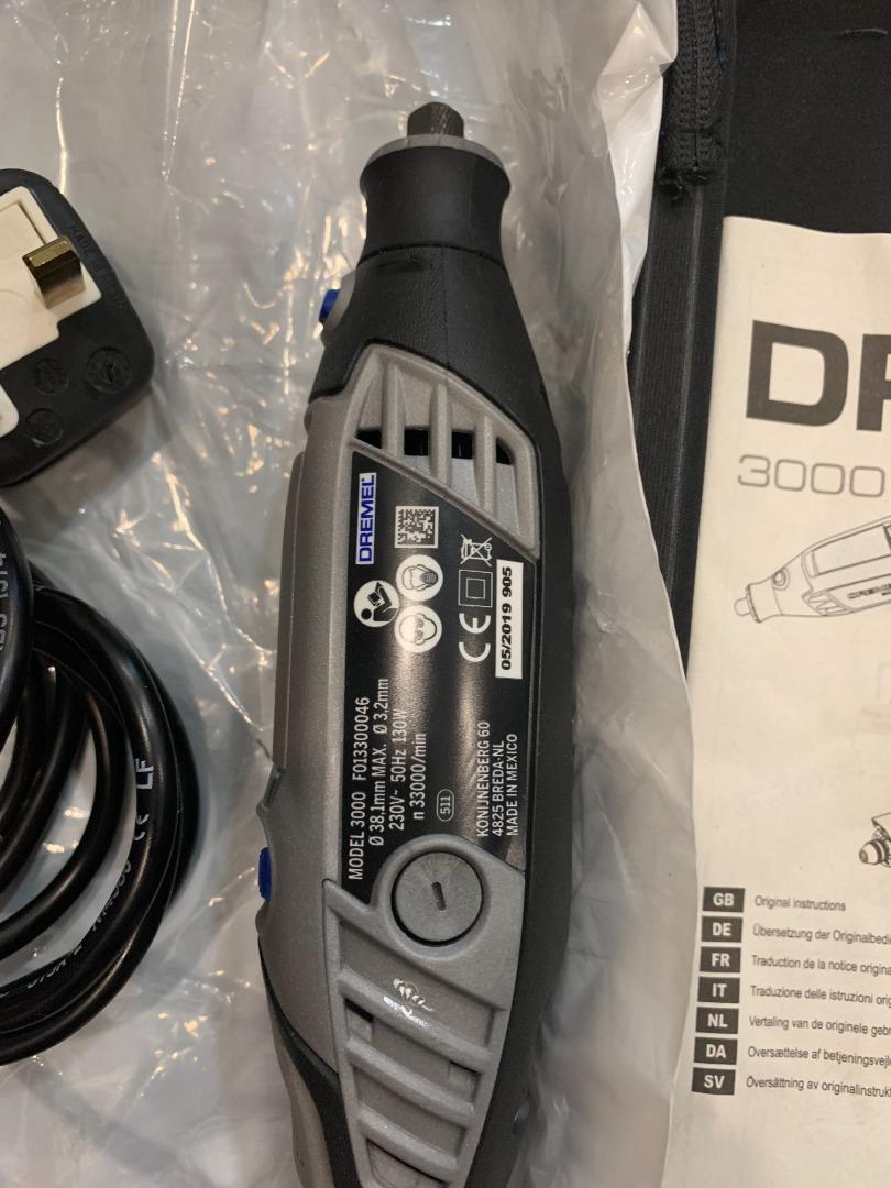 Dremel F0133000JB 3000 Rotary Multi Tool 130 W, Kit with 15 Accessories ...