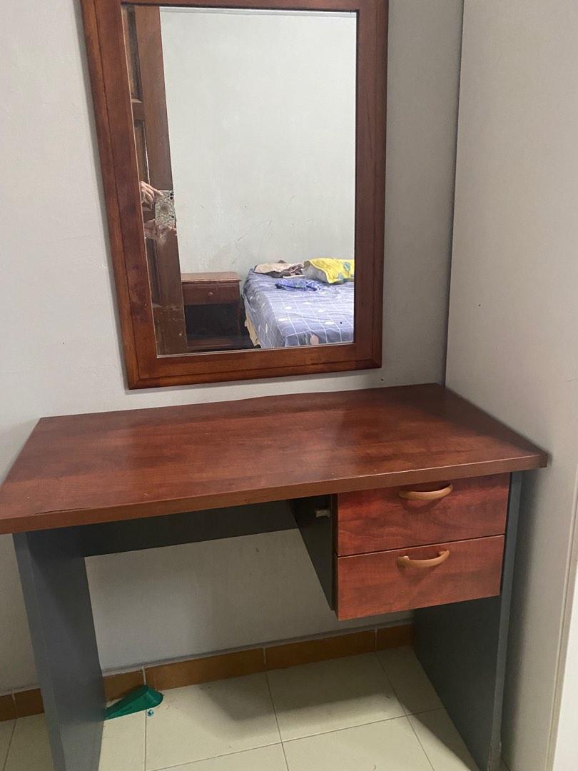 Dressing or study table with mirror, Furniture & Home Living, Furniture ...