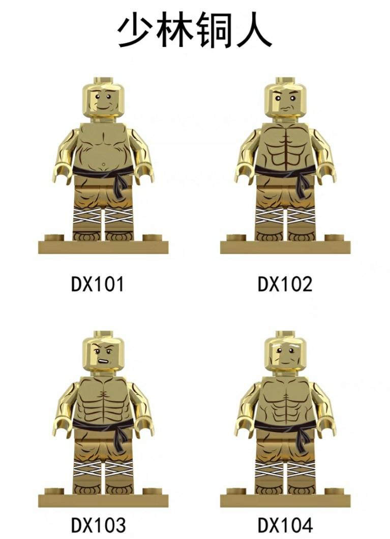 DX 101-104 Shaolin Bronzemen Minifigures (Lego compatible), Hobbies ...