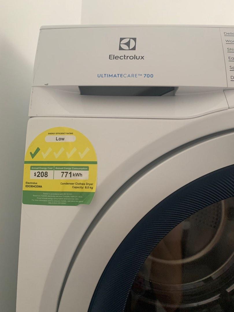 Electrolux Dryer UltimateCare 700 EDC804CEWA, TV & Home Appliances ...