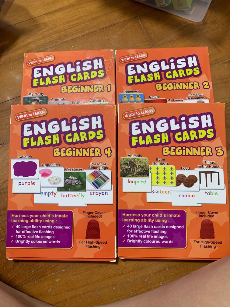 English flash cards wink to learn, Hobbies & Toys, Books & Magazines ...