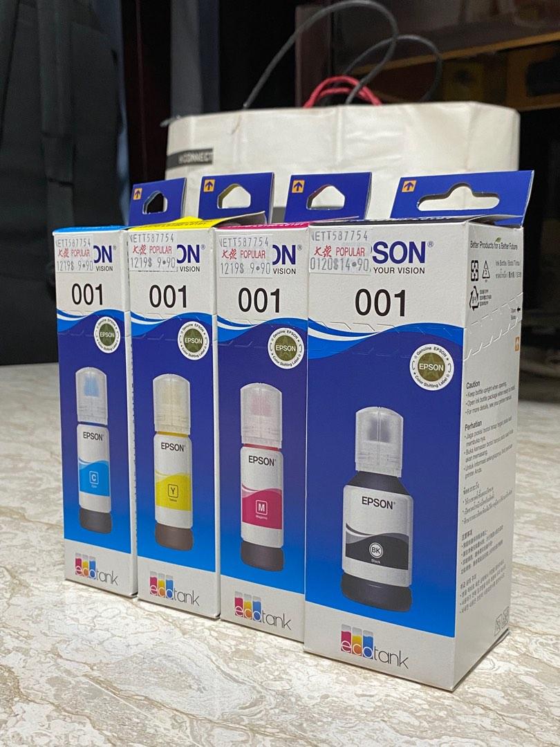 Epson EcoTank Replacement Ink Bottles 001 (Brand new set; expires in ...