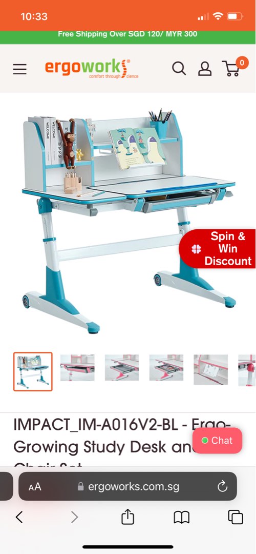 Ergo study desk & chair - from Ergoworks, Furniture & Home Living, Furniture, Other Home ...