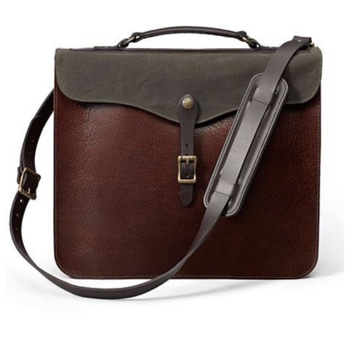 Filson Leather Briefcase, Dark Brown, Men's Fashion, Bags, Briefcases ...