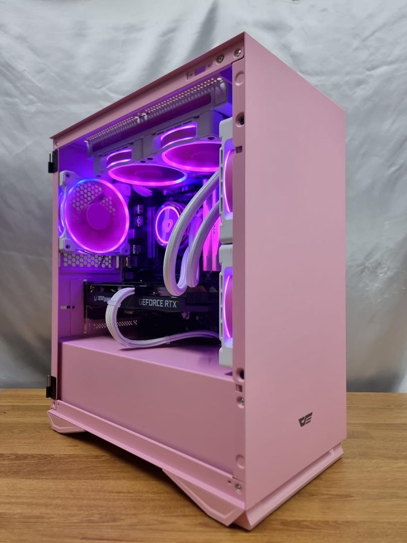 [FREE DELIVERY] HOT PINK WATER COOLING CUSTOM GAMING PC DESKTOP ...