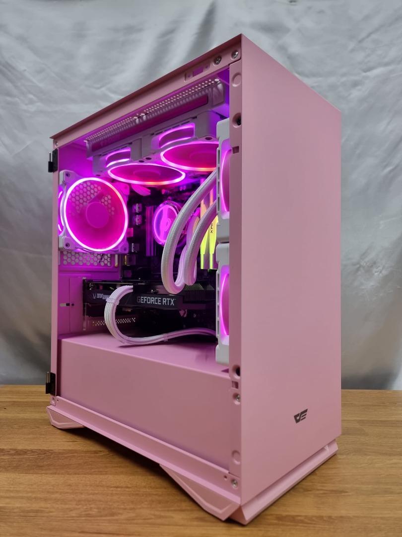 [FREE DELIVERY] HOT PINK WATER COOLING CUSTOM GAMING PC DESKTOP ...