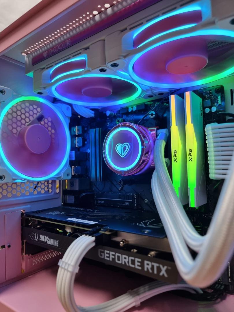 [FREE DELIVERY] HOT PINK WATER COOLING CUSTOM GAMING PC DESKTOP ...