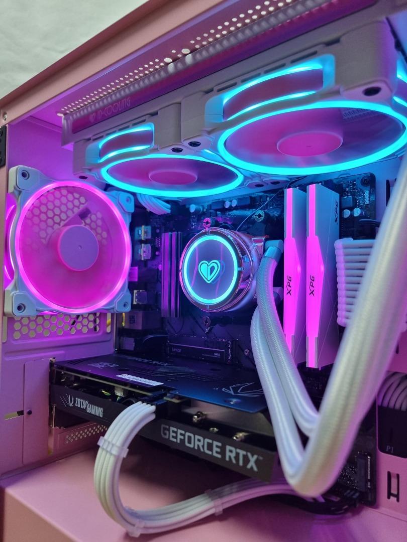 [FREE DELIVERY] HOT PINK WATER COOLING CUSTOM GAMING PC DESKTOP ...