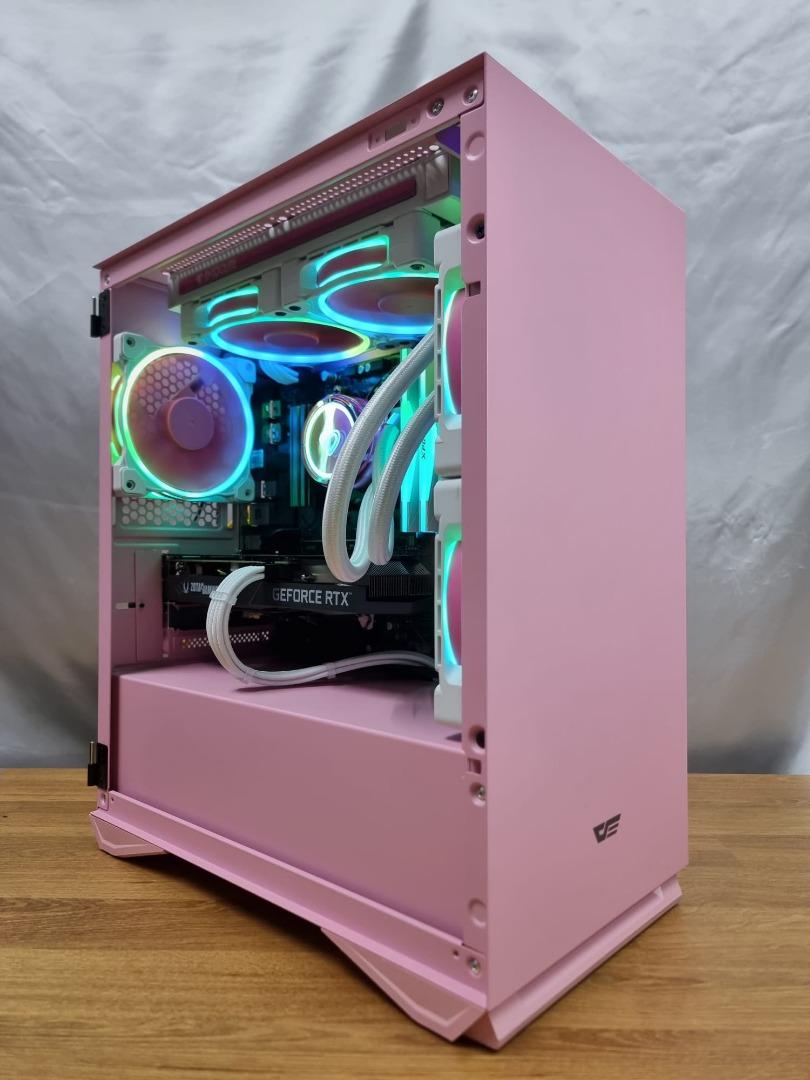 [FREE DELIVERY] HOT PINK WATER COOLING CUSTOM GAMING PC DESKTOP ...