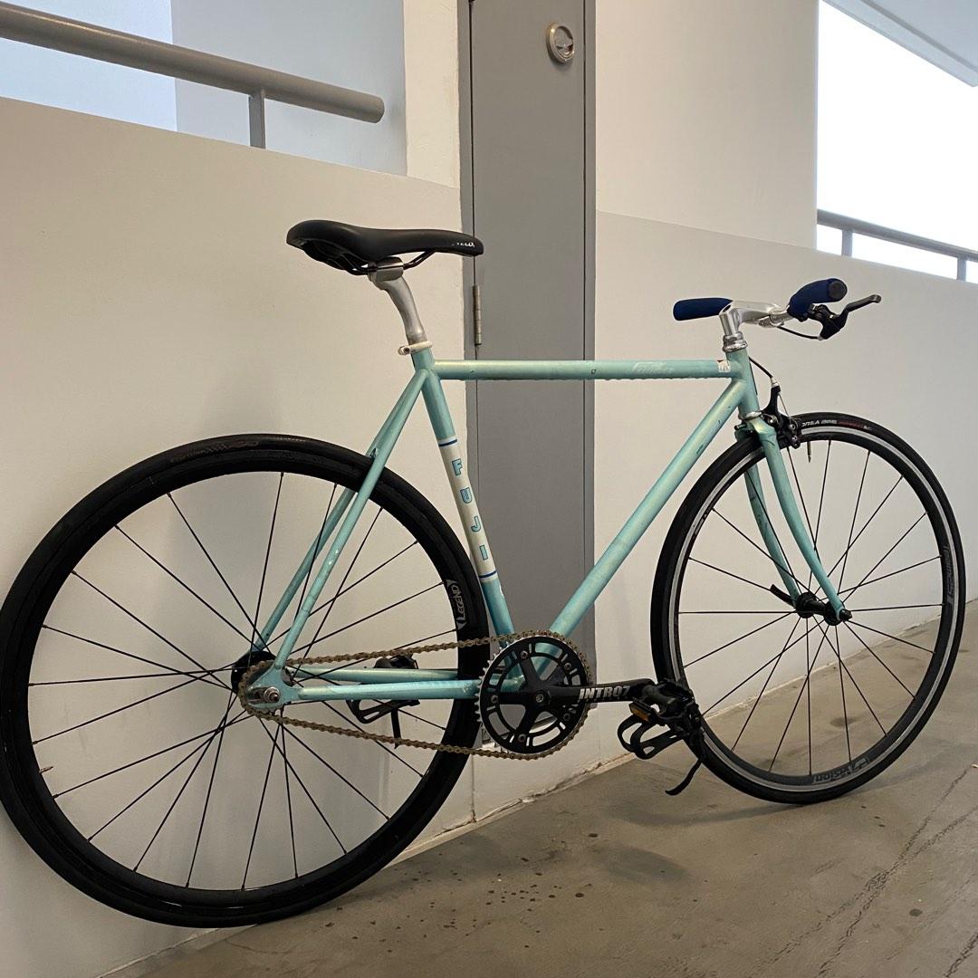 Fuji Feather fixie / single speed road bike 54cm, Sports Equipment ...