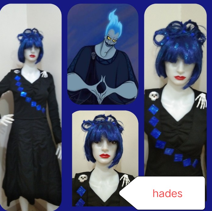 Hades lady version gown and wig, Women's Fashion, Dresses & Sets, Sets ...