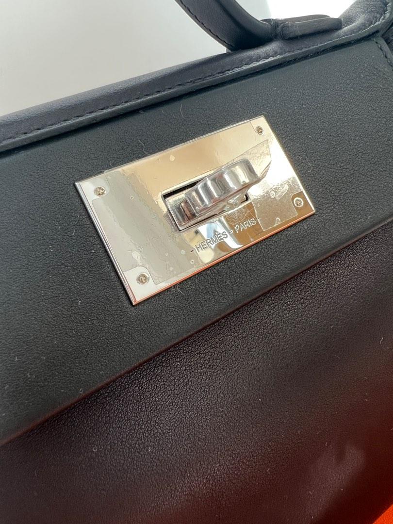 全新Hermes Mini 2424 金剛色 黑銀扣 Noir, 名牌, 手袋及銀包 - Carousell
