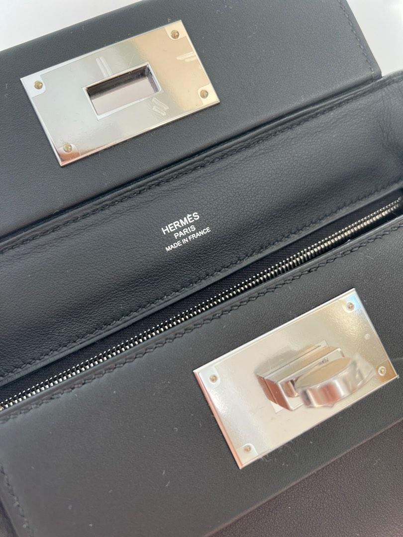 全新Hermes Mini 2424 金剛色 黑銀扣 Noir, 名牌, 手袋及銀包 - Carousell